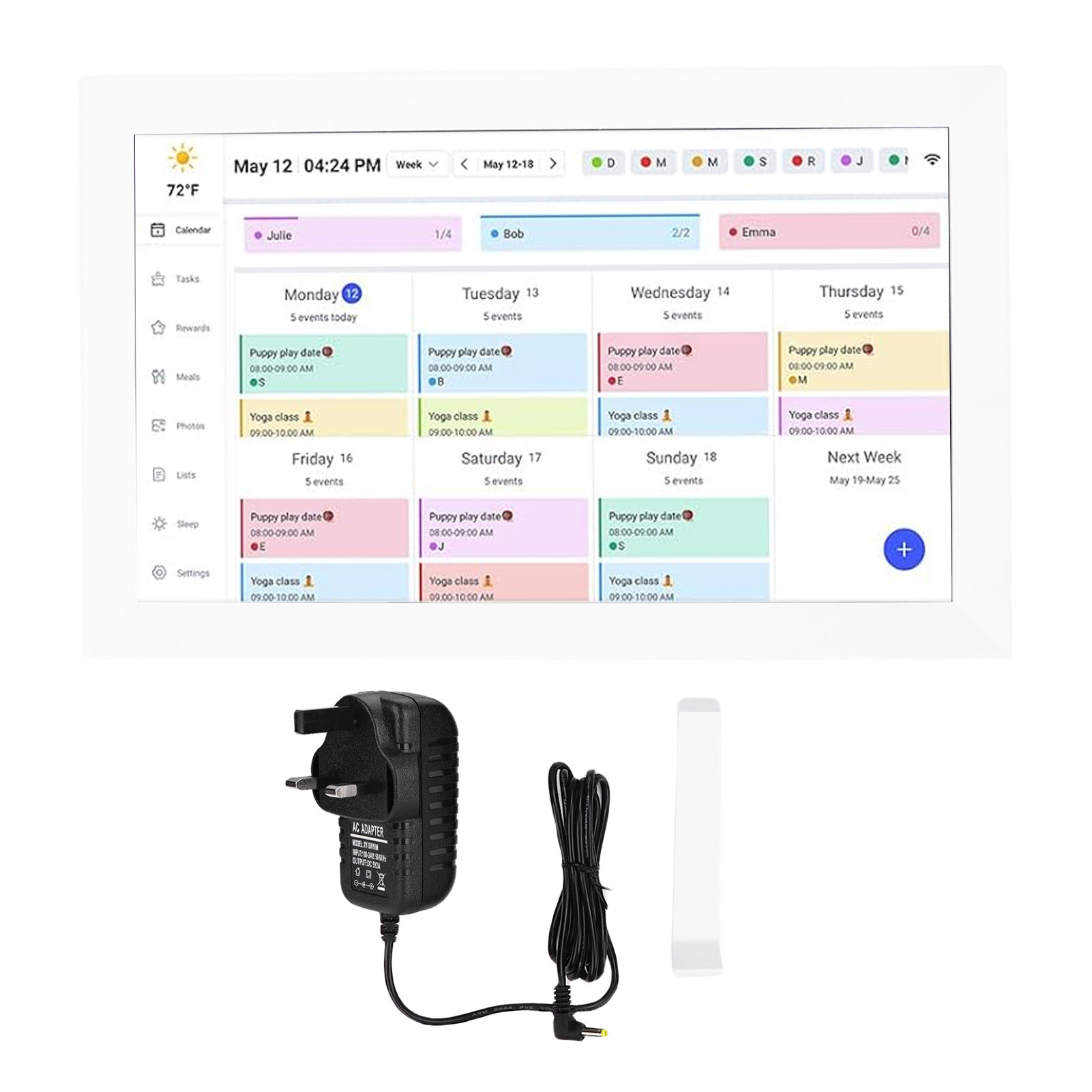 Smart Digital Calendar 1080p 15,6 дюйма с сенсорным экраном WiFi Интерактивный дисплей Digital Picture Planner с приложением для семейства UK Plug