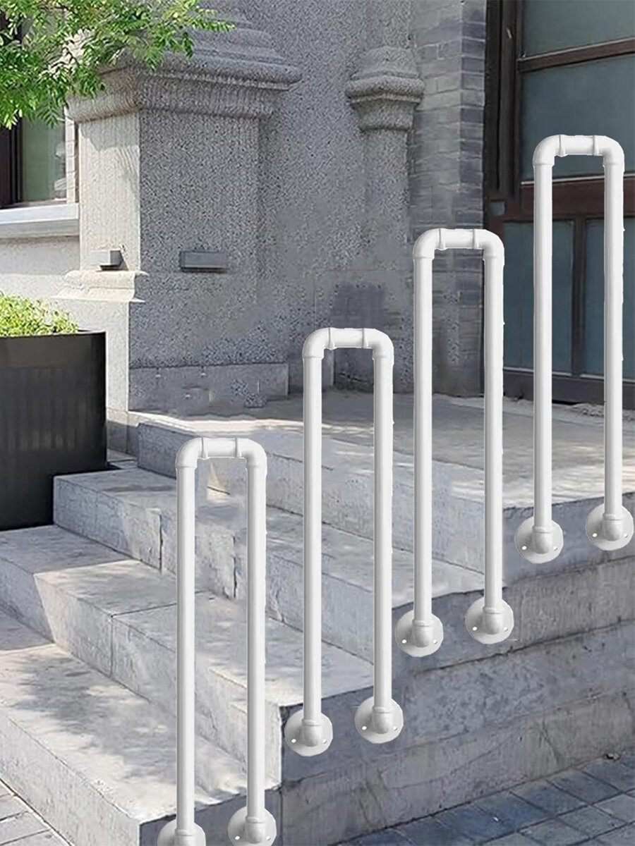 Напольные Перила 85/95/105cm ограждение для лестницы лофт Боковая установка, белая