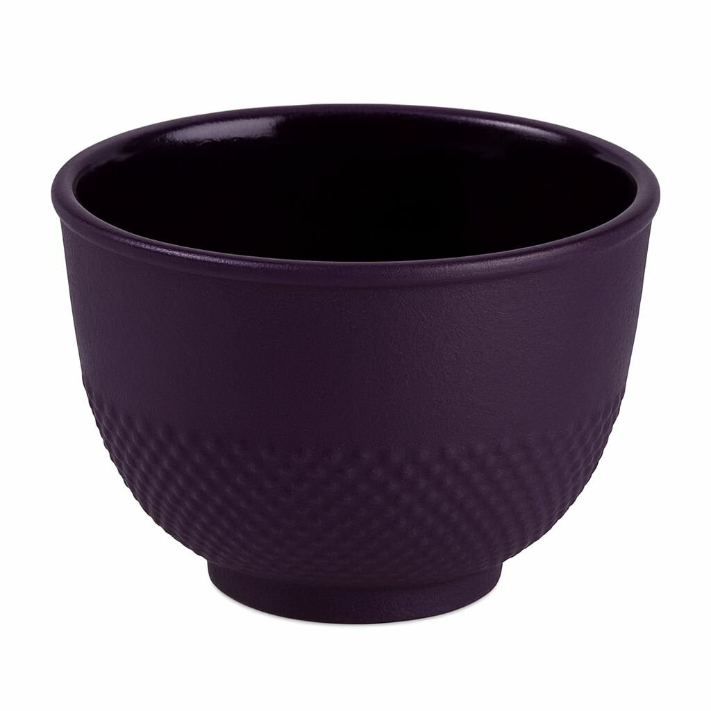 Чугунная чашка IWACHU Arare 100 мл, цвет фиолетовый, серебряный