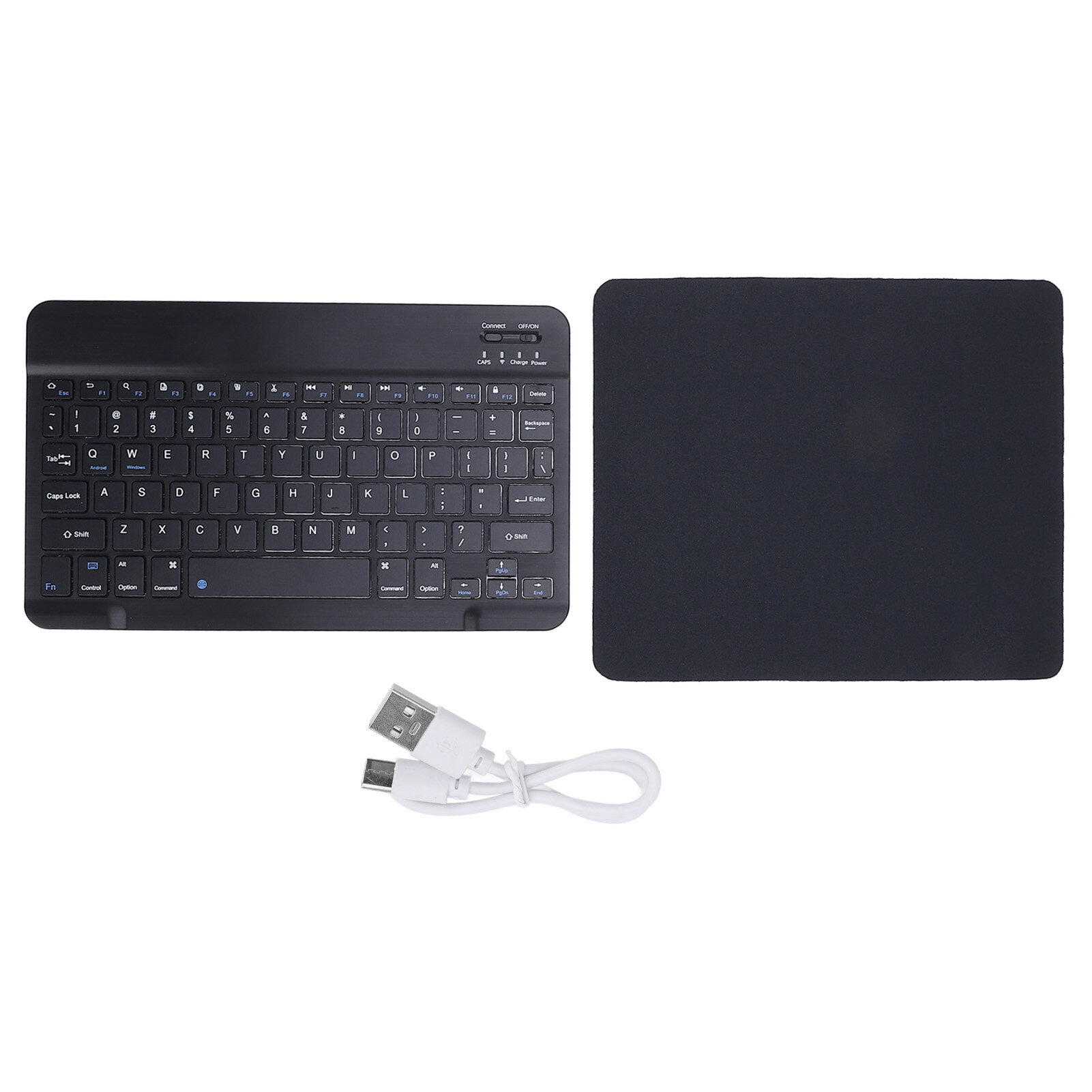 Ультратонкая Bluetooth-клавиатура 10 дюймов, портативная, беспроводная 2.4G, перезаряжаемая, для планшета/телефона Android/Win, черная.