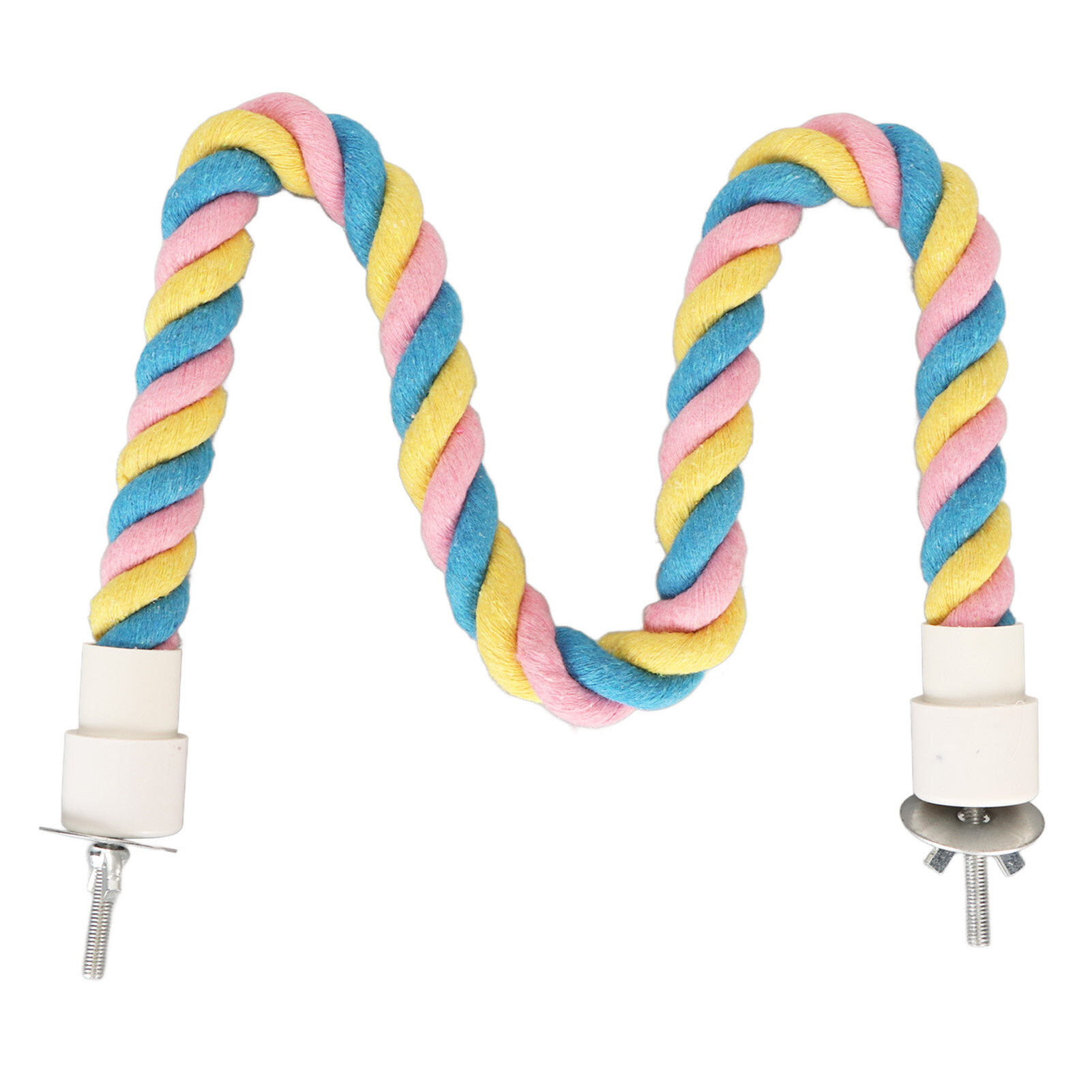 Птица, хлопковая веревка, окунь, красочная, гибкая, безопасная, для восхождения, попугай, веревка, игрушка для корелл, неразлучников, волнистых попугаев M
