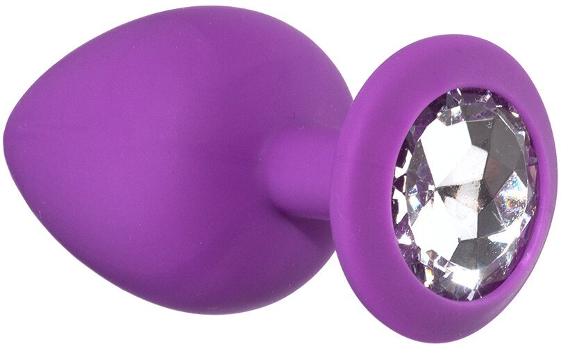 Анальная пробка Lola games Emotions Cutie Large Purple clear crystal