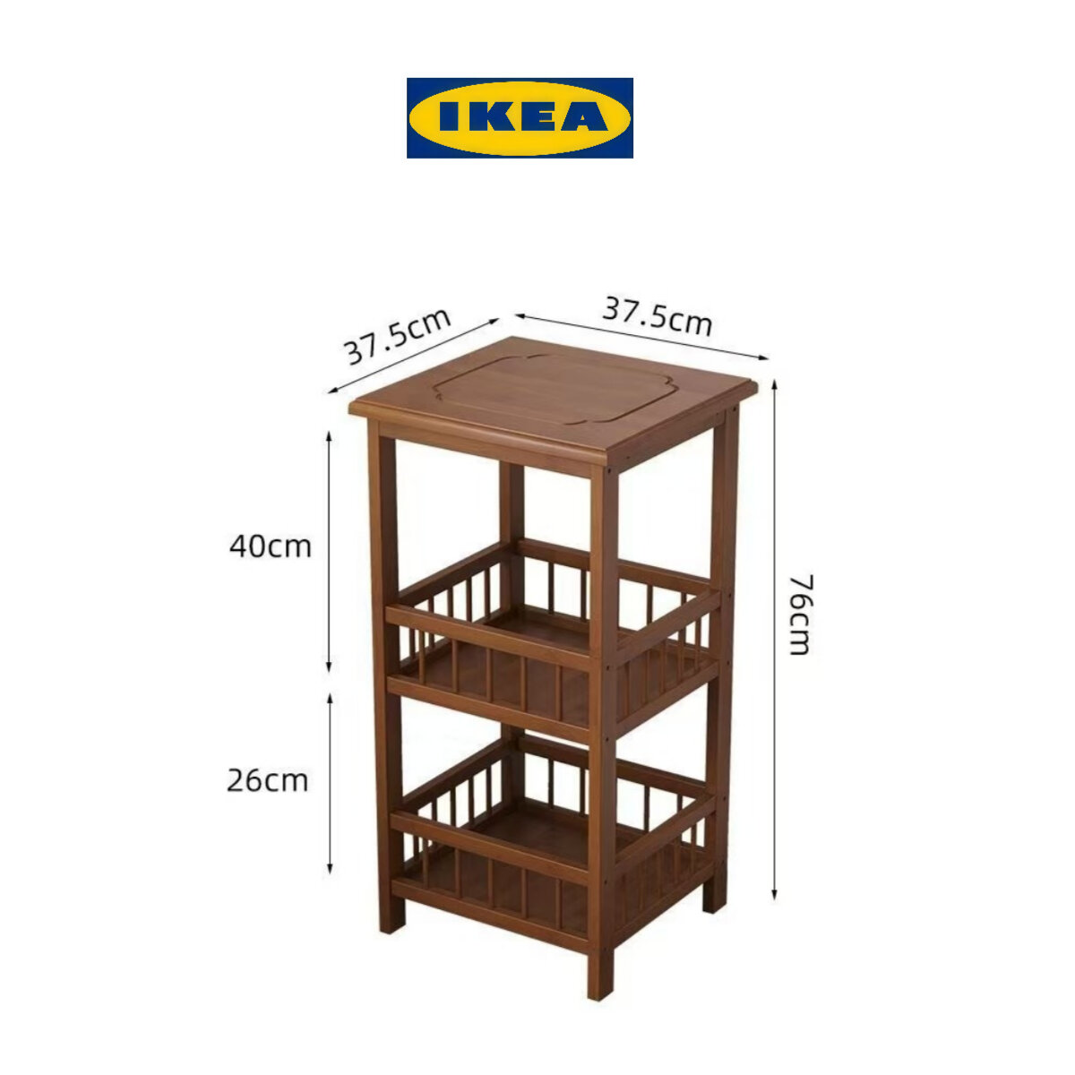IKEA Приставной столикКитайский ретро-стиль, 37.5*37.5*76см，Без ящика