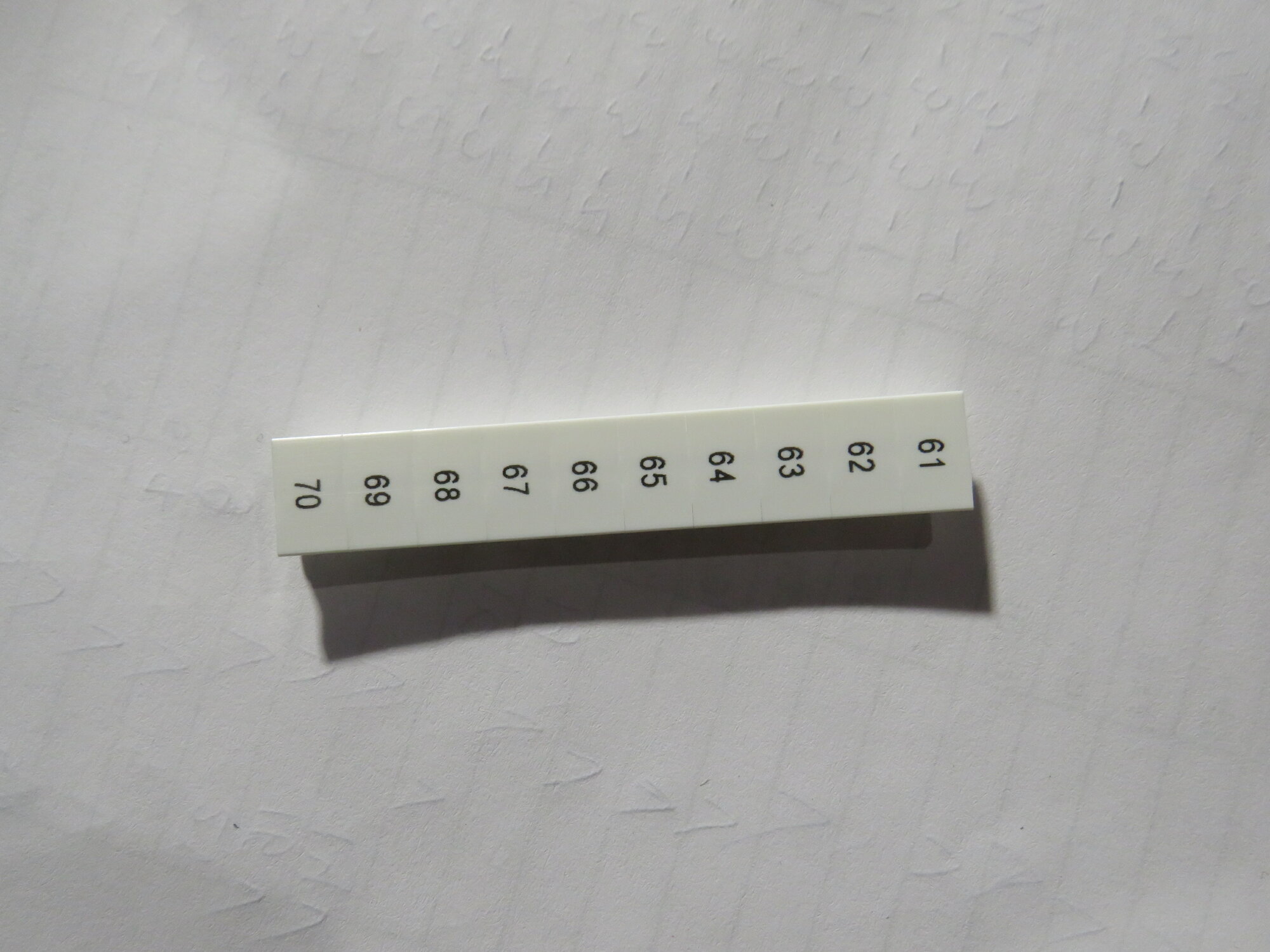 Маркировочная планка ZB 6, QR: FORTL. ZAHLEN 61–70 , Phoenix Contact, арт 1051029:0061, 1 шт