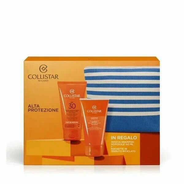 Collistar - Набор Для Суперзагара 2024 Ultra Protection Tanning Cream SPF30 150 ml + After-Sun Shower Shampoo 150 ml + Сумочка