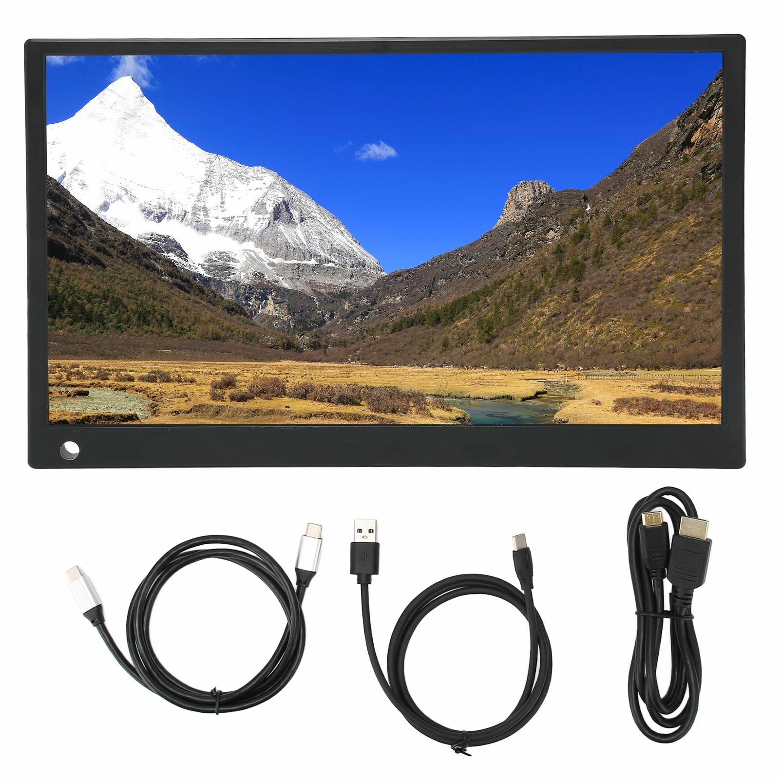 Портативный монитор 15.6" 1080P FHD, USB-C/HDMI, два динамика, для PS4/ПК