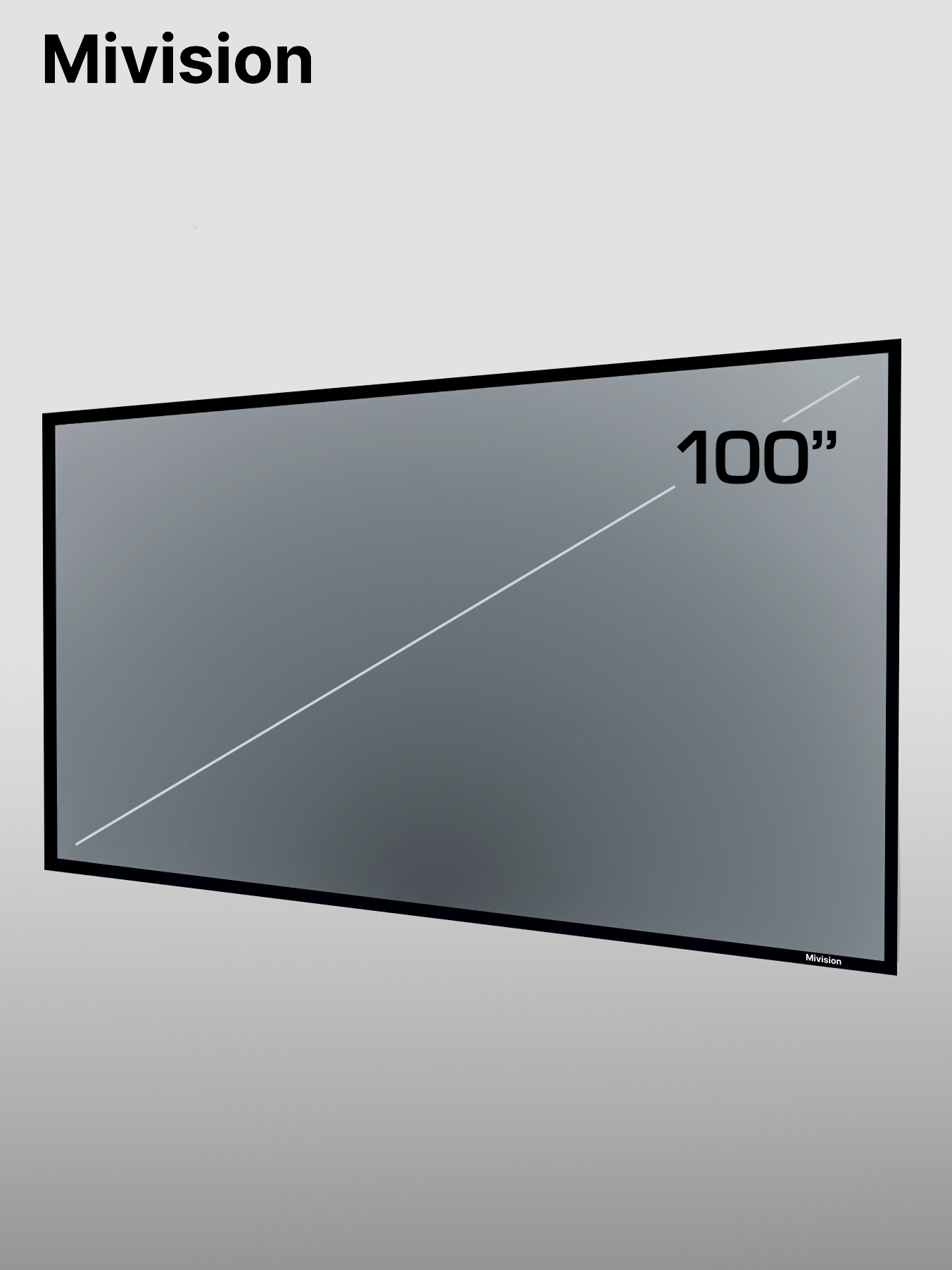 Mivision ALR Black Diamond 100" 16:9 Экран настенный для проекторов с яркостью от 2000 Ansi Lm