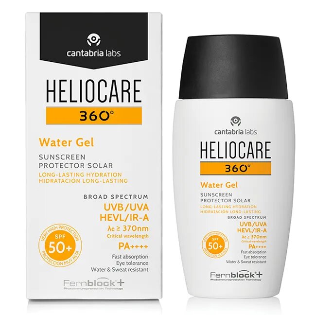 Солнцезащитный гель-флюид СЗФ 50+, 50 мл HELIOCARE 360 Water Gel Sunscreen SPF 50+ Cantabria Labs / Кантабрия Лабс