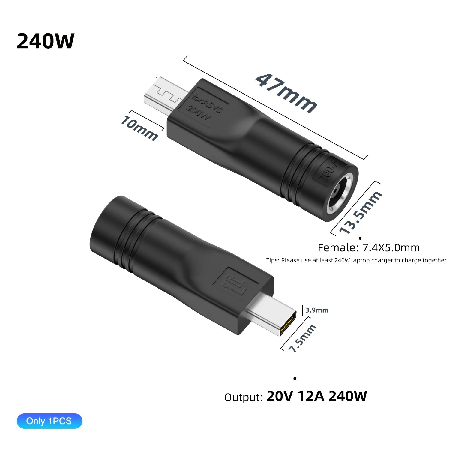 Кабель-переходник для зарядки Asus ROG Zephyrus Geris Power 7.4X5.0mm-240W