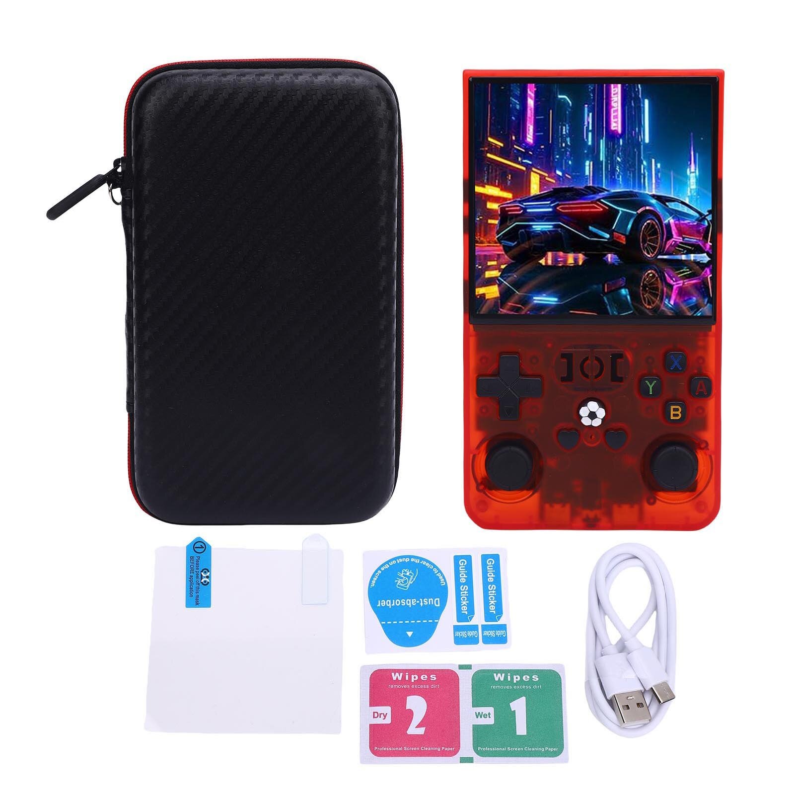 Управляющая игровая консоль для системы Linux Open Source 4 -дюймовый экран 720x720 Portable Retro -Console с 4000 мАч аккумулятор Red 128G