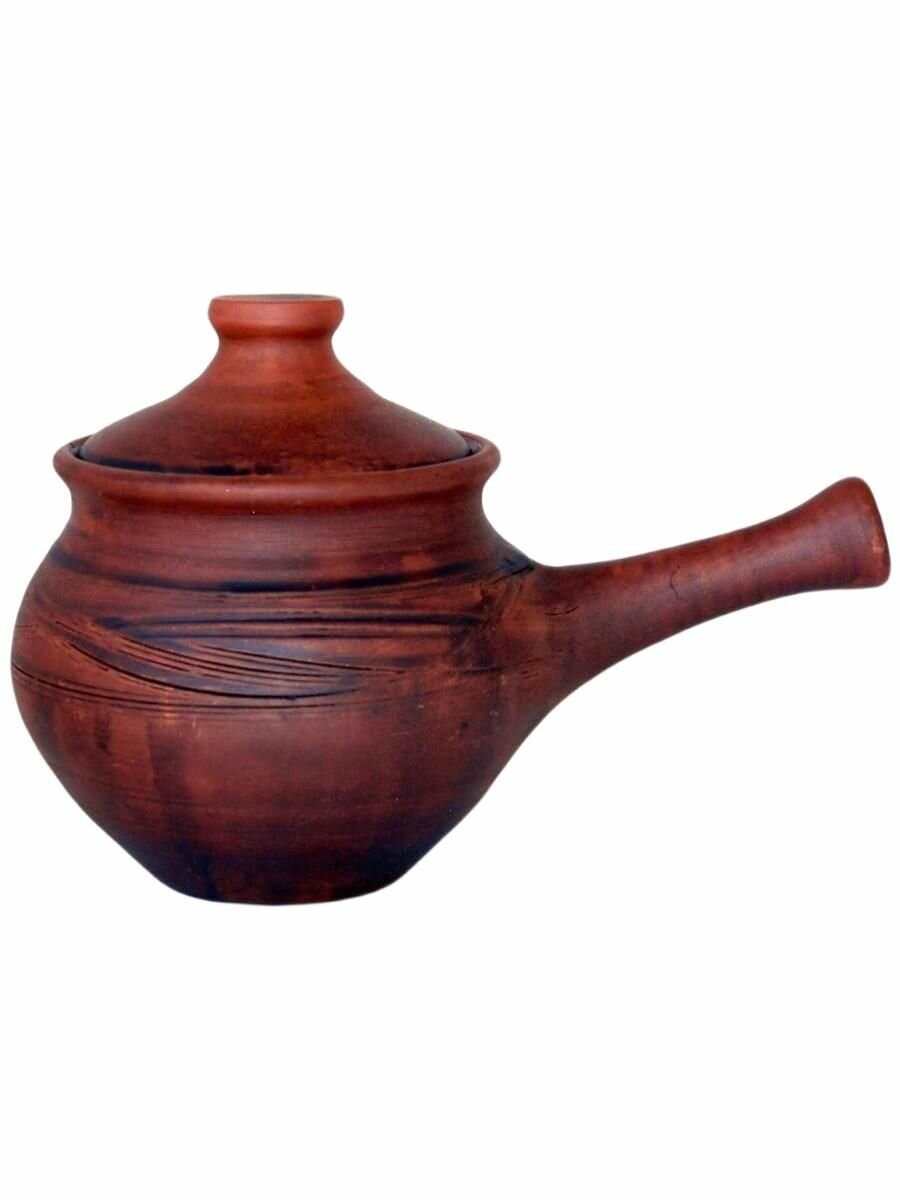 Горшочек для запекания, Кашник 400 + глазурь, глина, керамика, ручная работа