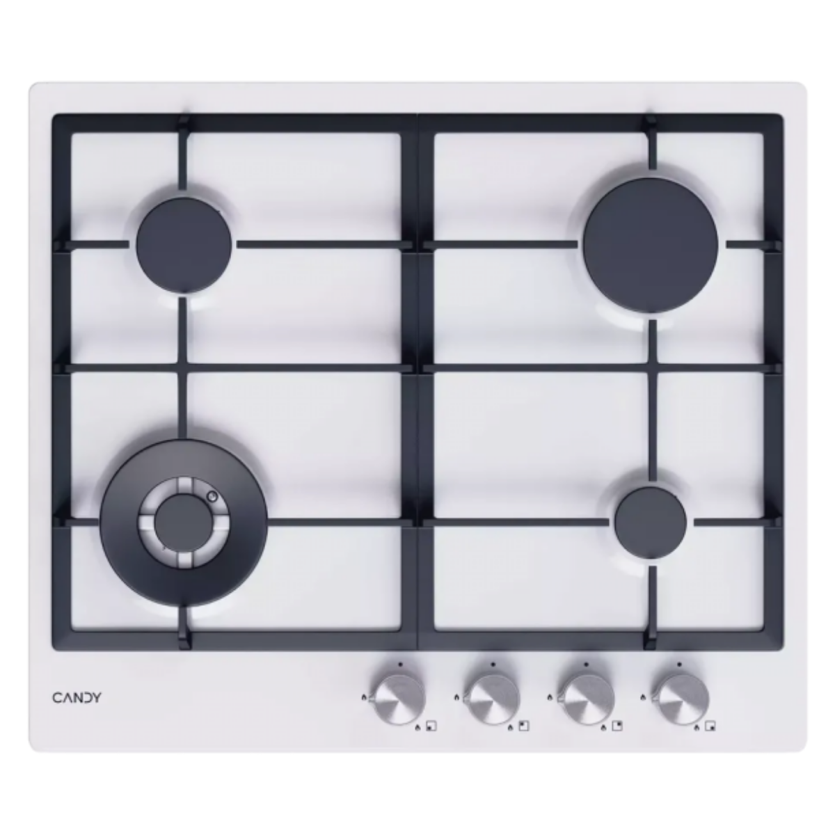 Варочная панель Candy CHG6BF4WPXWRU (TD0050574RU), 9,25 кВт, эмалированная сталь, 4 конфорки, белый