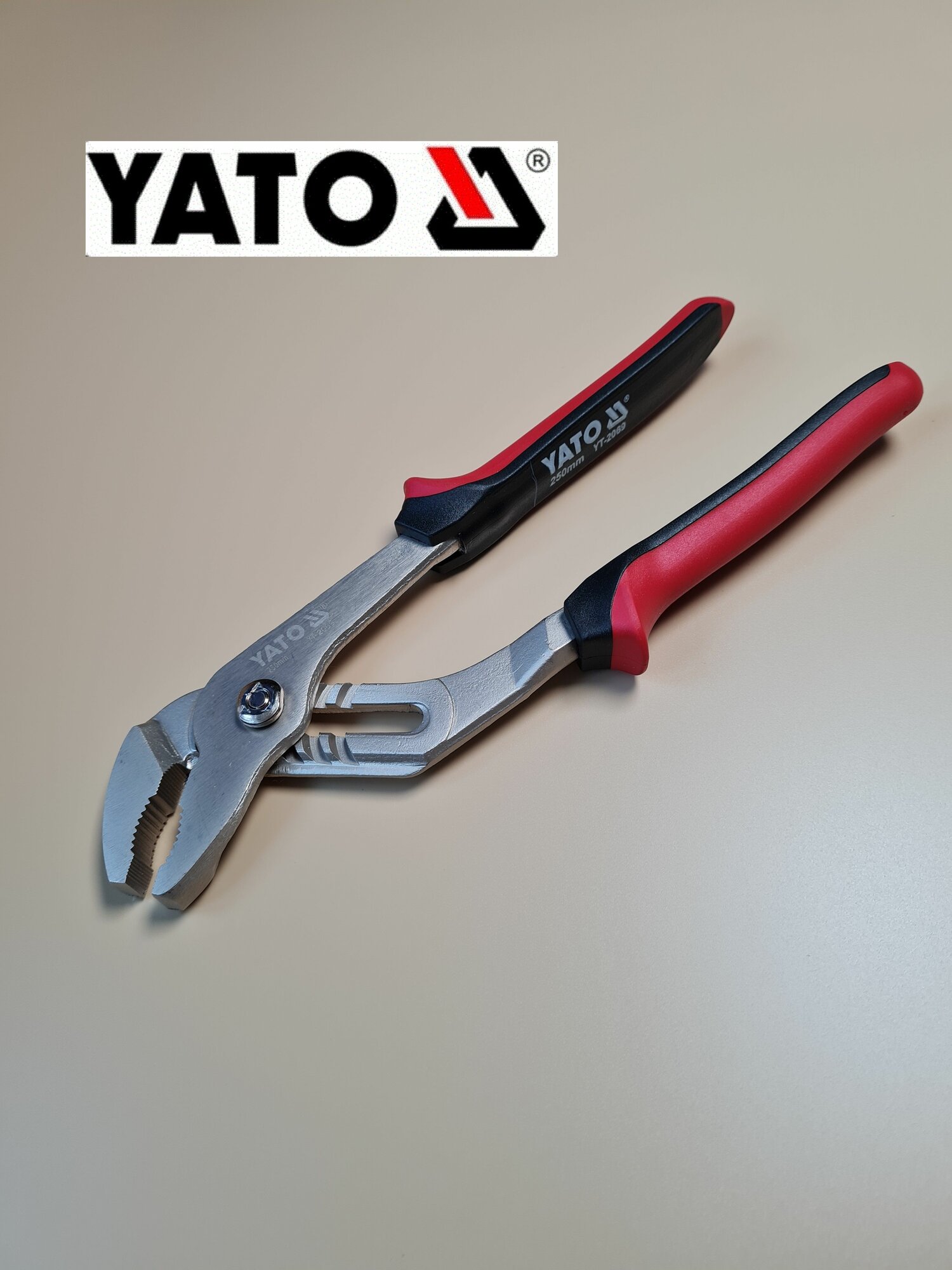 Клещи YATO переставные никелированные 250 мм, CrV, YT-2069