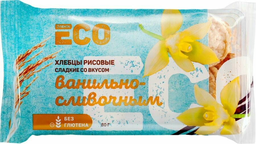 Хлебцы лента LIFE сладкие рисовые с ванильно-сливочным вкусом (Россия) 80г x 3 упаковки