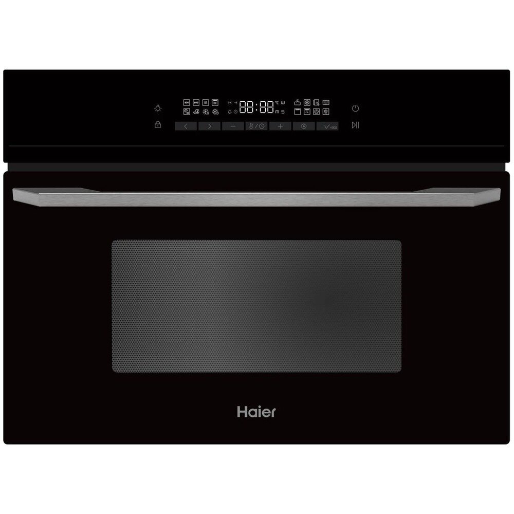 Микроволновая печь Haier HMX-BDC399B, встраиваемая, откидная дверца, черная