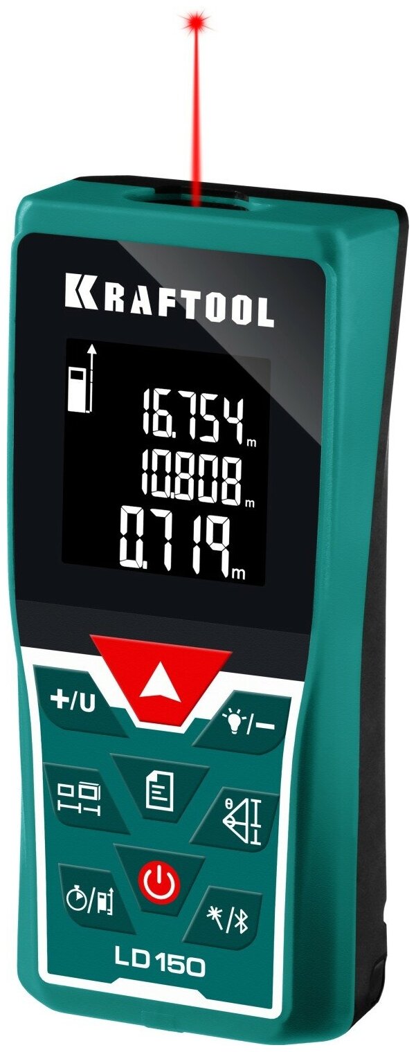 Дальномер ″LD-150″ лазерный, дальность 5см - 150м, точность 1,5 мм, KRAFTOOL 34767