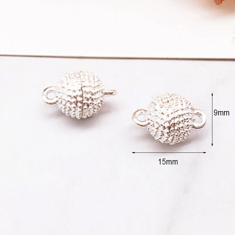 5 пар магнитных застежек UQRUIDIYBEADS из нержавеющей стали для бижутерии Белый, 22