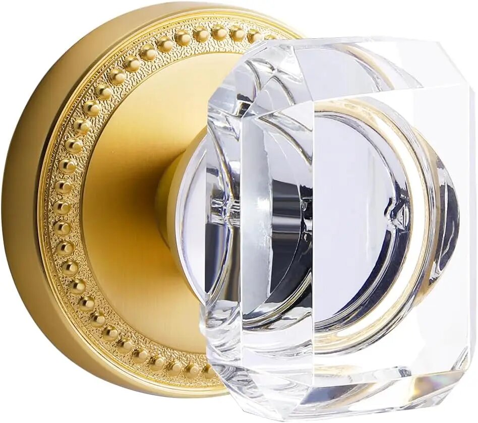 Антикварные латунные дверные ручки Mandodle Dummy-Drawing Gold