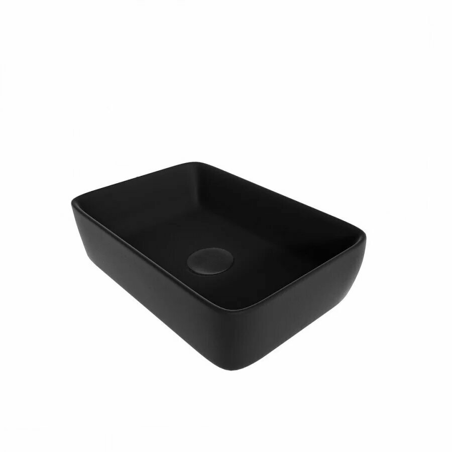 Накладная раковина Maretti Umbria UM13NS03-560 48 накладная, без отверстия под смеситель, фарфоровая, прямоугольная, раковина для ванной, черная, матовая