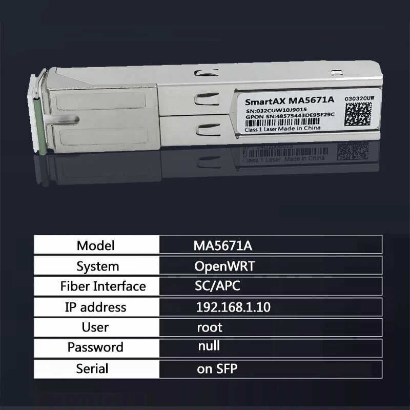 Медиаконвертер тапирапеко XPON ONU SFP Stick Module 2.5G ma5671a