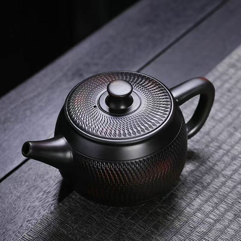 Чайник из фиолетовой глины Jianshui, полностью ручной работы, с узором ножа, чайник Fengming, большой объем, домашний чайный набор