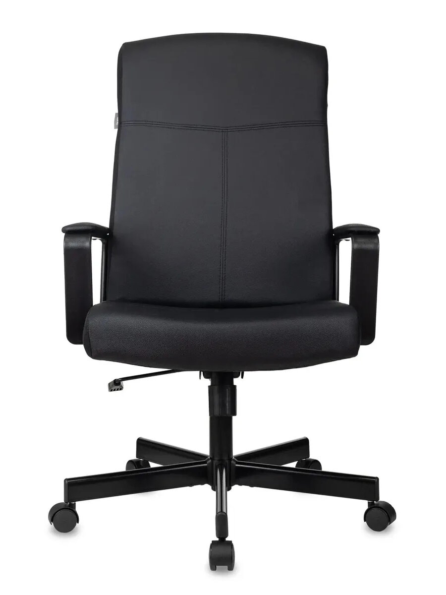 Кресло руководителя Бюрократ DOMINUS экокожа, до 120 кг, черный