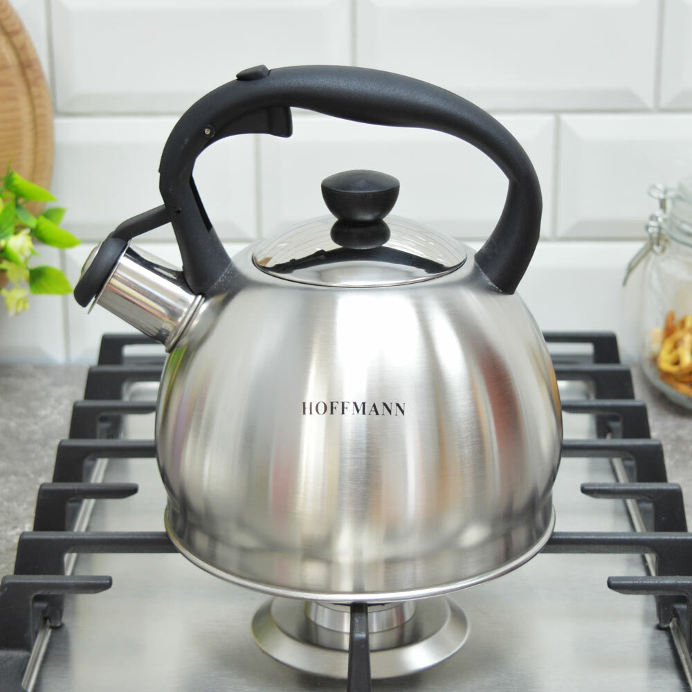 Чайник 2л со свистком, с черной ручкой НМ 55204