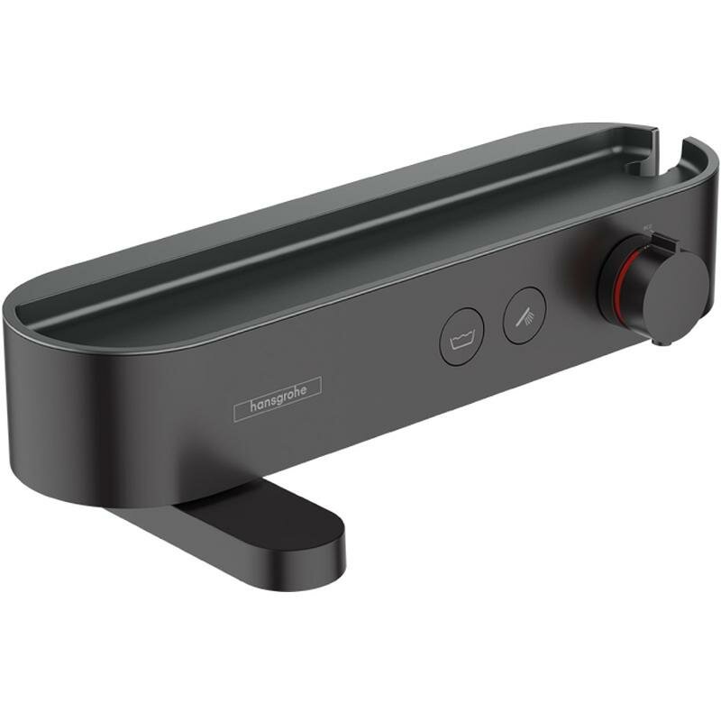 Смеситель для ванны Hansgrohe ShowerTabletSelect 24340670 черный матовый, с термостатом, латунь