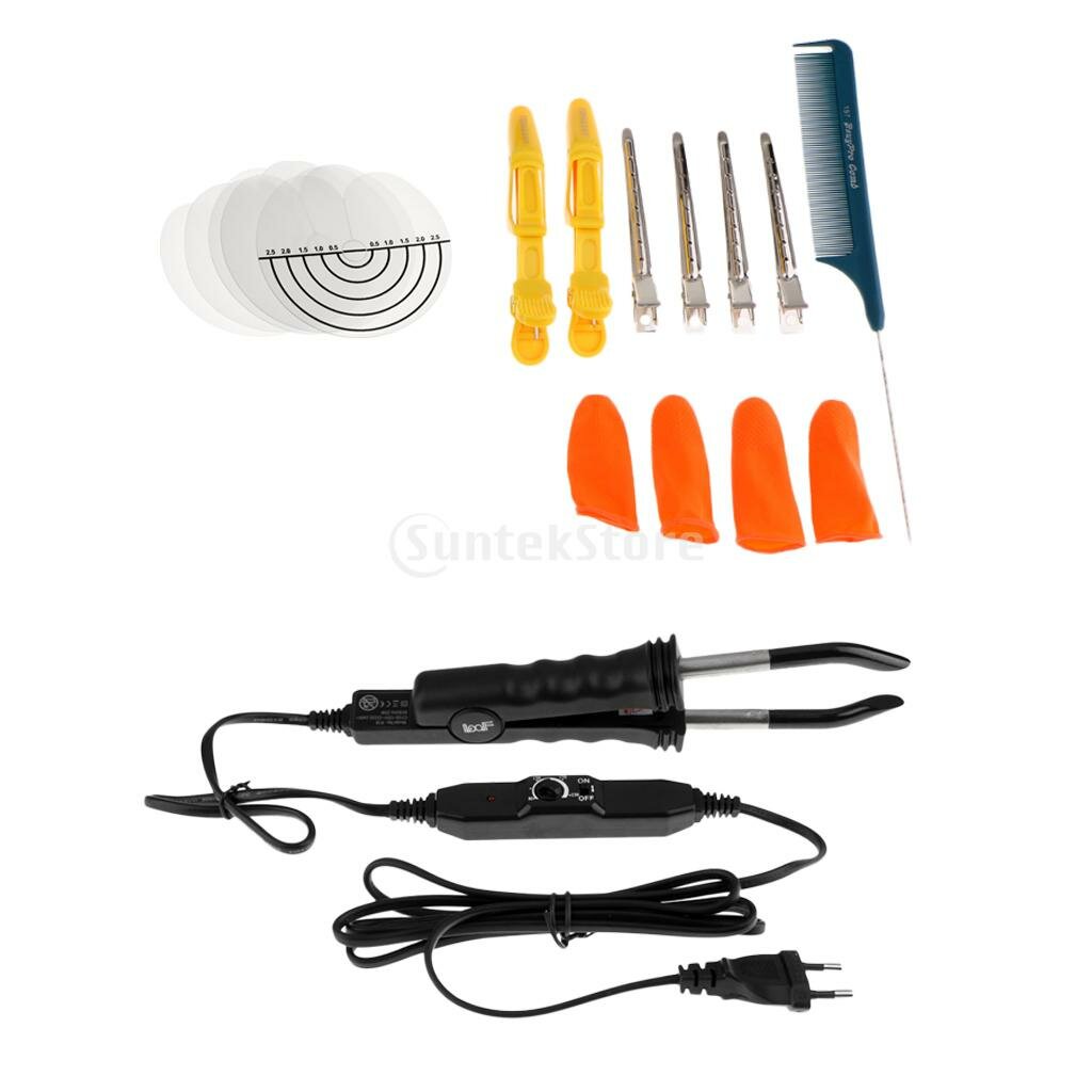 Набор инструментов для наращивания волос с кератином: утюжок