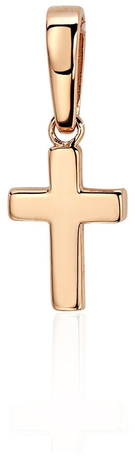 Крестик, красное золото, 585 проба