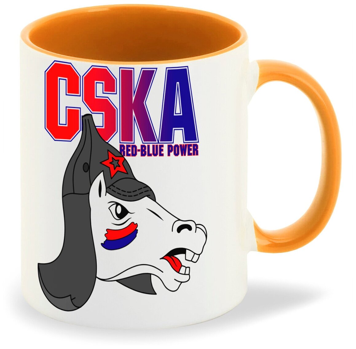Кружка оранжевый CoolPodarok ЦСКА