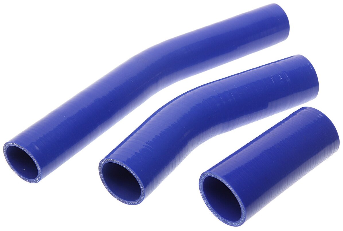 Патрубок ЗИЛ-130 радиатора комплект 3шт. силикон MEGAPOWER 130-1303000 КТ сил