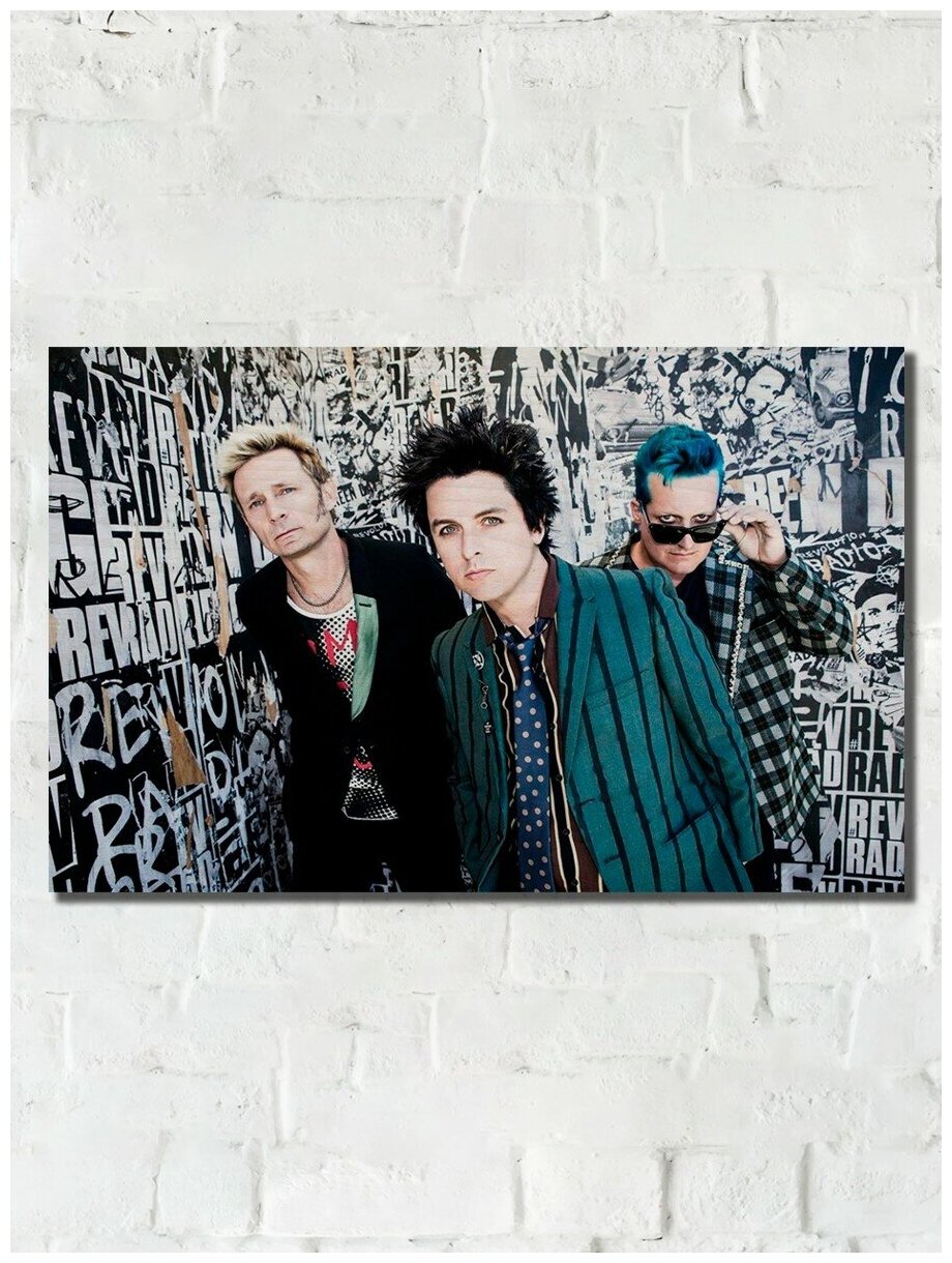 Картина интерьерная на дереве Музыка Green Day Билли Джо Армстронг - 7701 Г