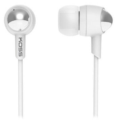 Koss KEB30W (внутриканальные, белые, 15Гц-20кГц, 16Ом, 109 дБ/мВт, 3.5мм, кабель 1,2 м, рег. громк.)