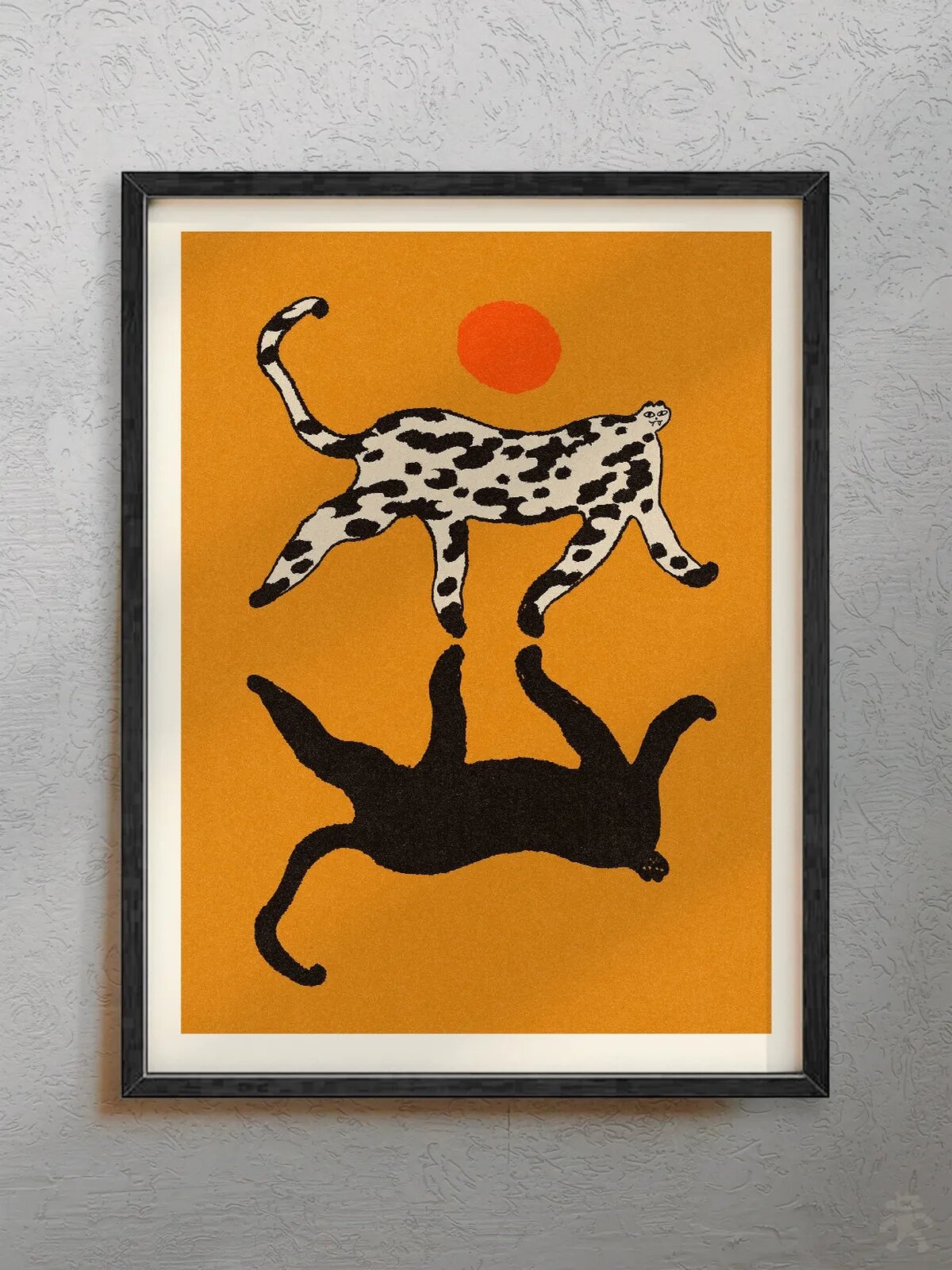 Интерьерный постер "Leopard Shadow" в стиле pinterest, формата 30x40 см.