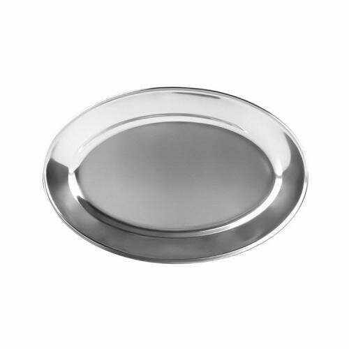 Блюдо сервировочное овальное "Проотель", сталь нерж, длина 45, ширина 30см, серебрист.