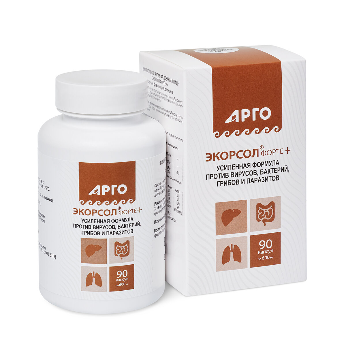 Экорсол форте+, капсулы 90 шт, ООО Биолит