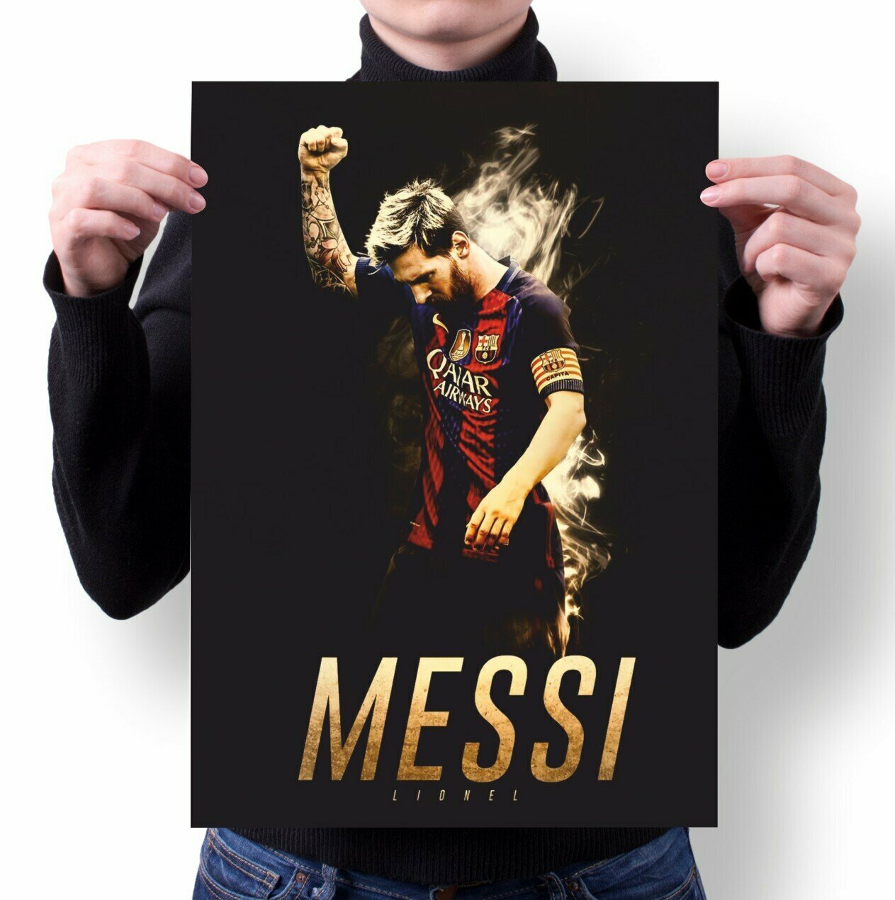 Плакат А4 Принт "Лионель Месси" - 25