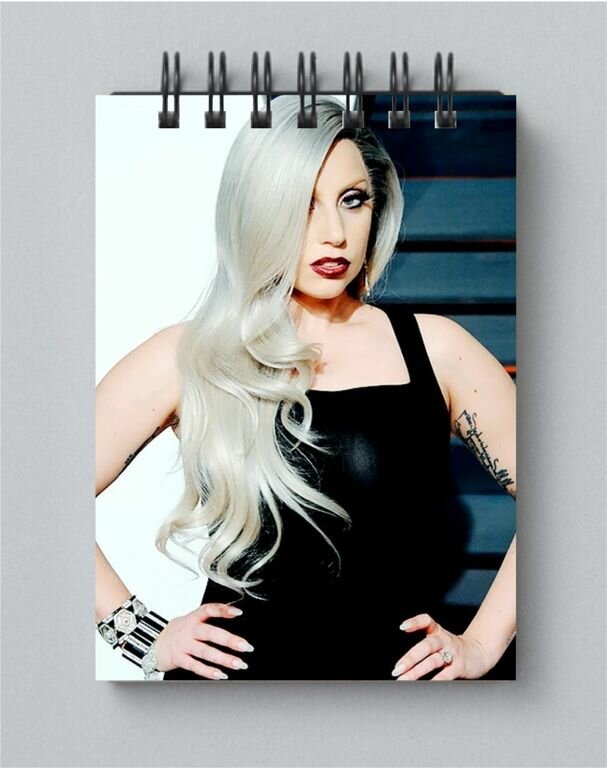 Блокнот Леди Гага, Lady Gaga №6, Размер А6, 10 на 15 см