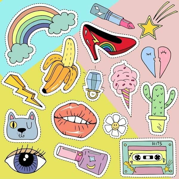 Наклейки стикеры для девочки