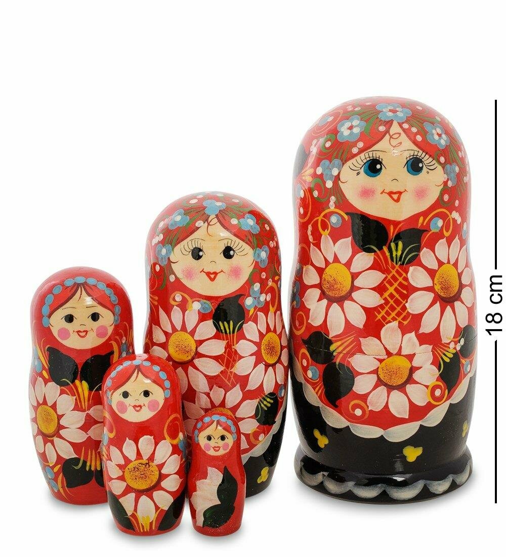 Матрешка 5-кукольная (Семеновская) A2105774 Народные промыслы, Дерево липа, краски, лак