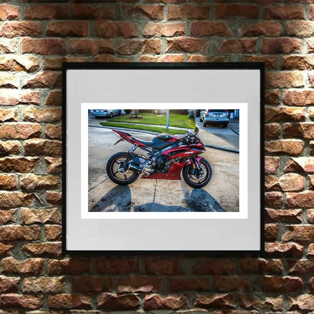 Постер "yamaha r6 motorcycle" от Cool Eshe из коллекции "Мотоциклы", плакат А4