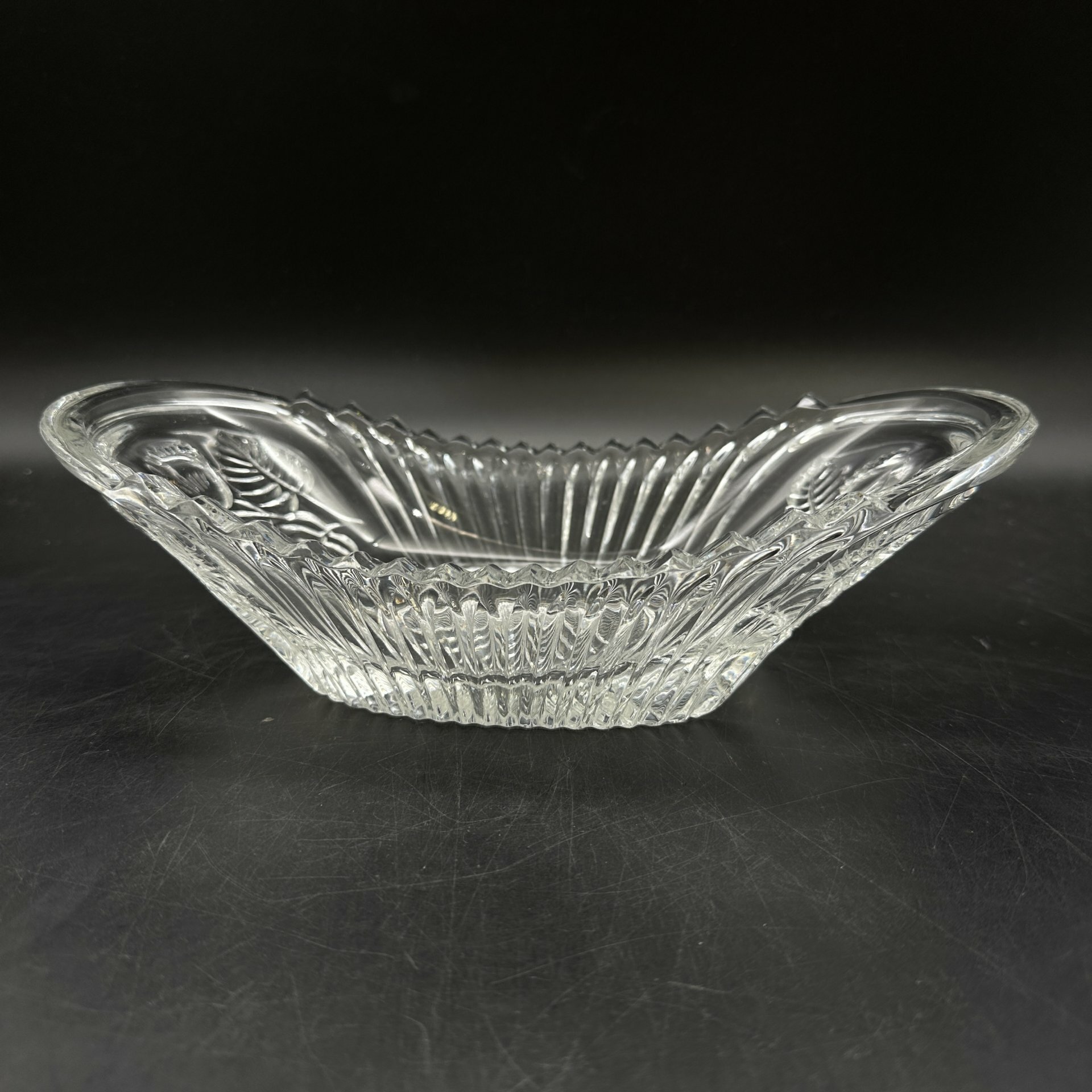 Ваза (фруктовница) с растительным декором, стекло, СССР, 1970-1990 гг.