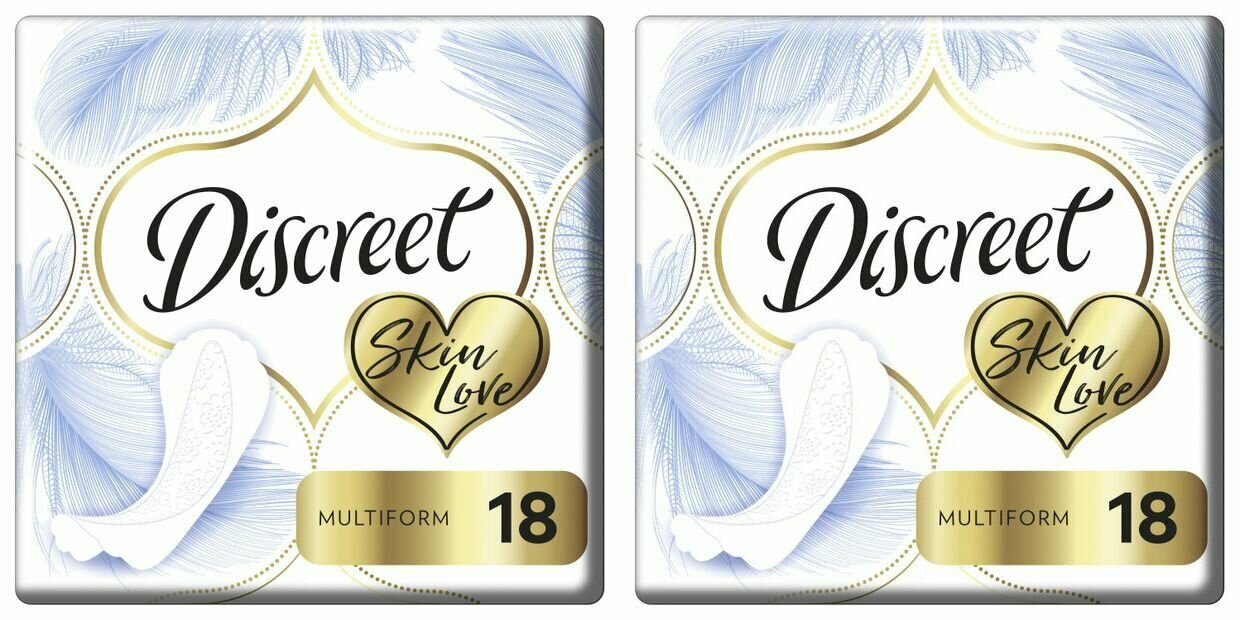 Discreet Ежедневные прокладки Multiform Skin Love, 20 шт, 2 уп.