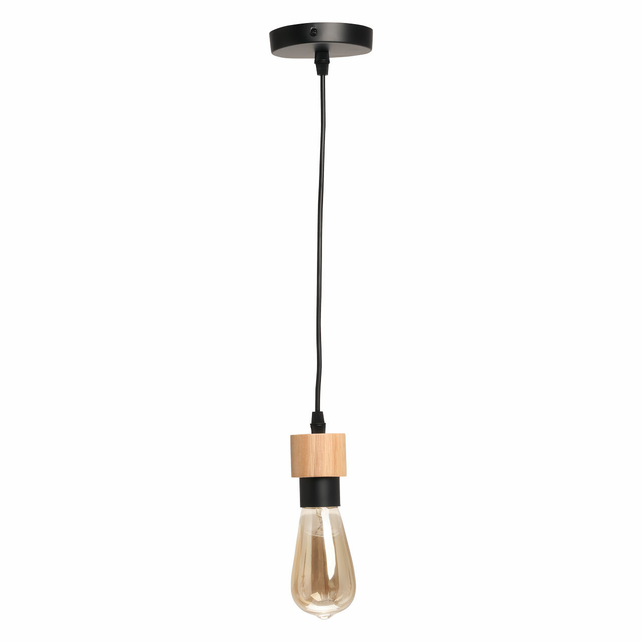 Светильник подвесной, люстра ясенсвет Акцент 680013001, 1*40W E27 2700К, цвет: черный, коричневый