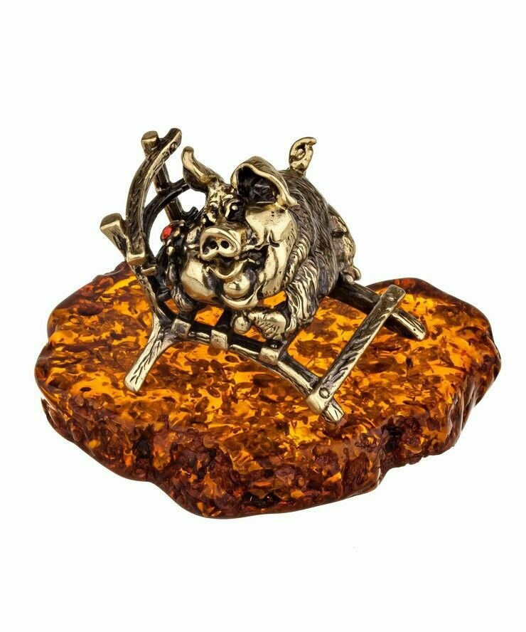 Поросенок Хрюша на кушетке, белый 947