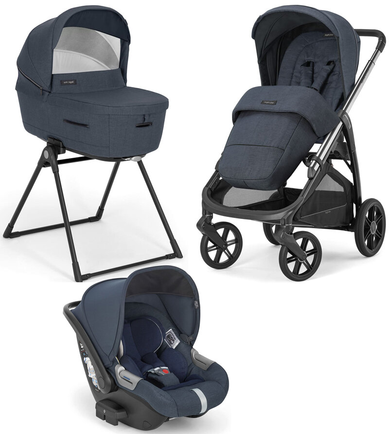 Коляска для новорожденных 3 в 1 Inglesina Aptica Resort Blue автокресло Darwin, всесезонная, детская коляска, синяя