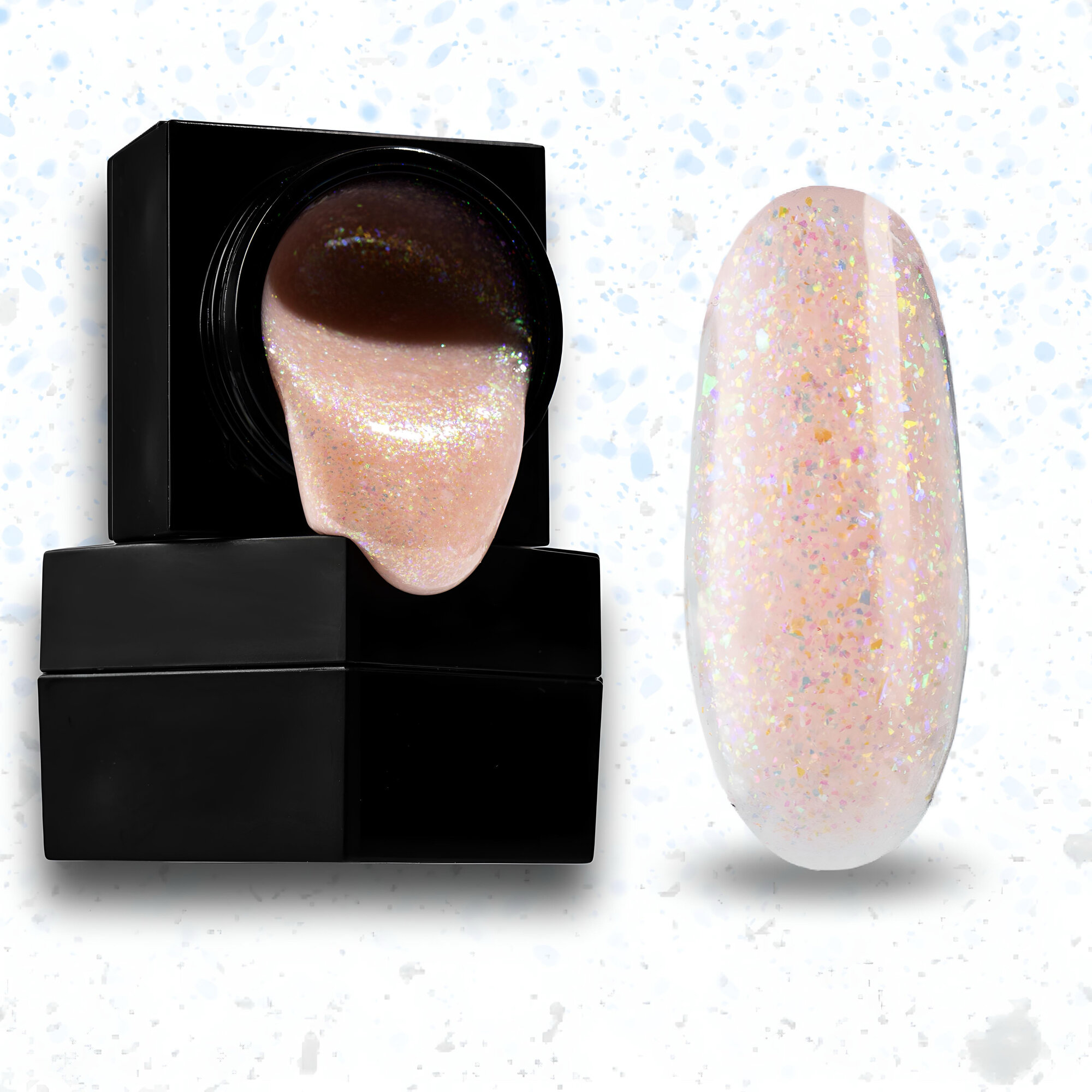 Гель для наращивания ногтей Monami Smart Ice, №2, с шиммером