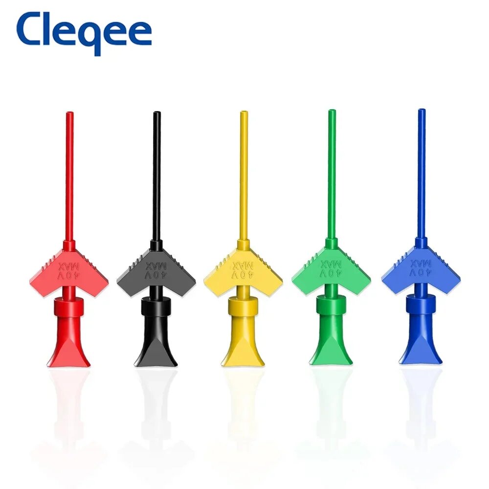CLEQEE Зажимы для SMD тестирования, 5 цветов, 5 шт.