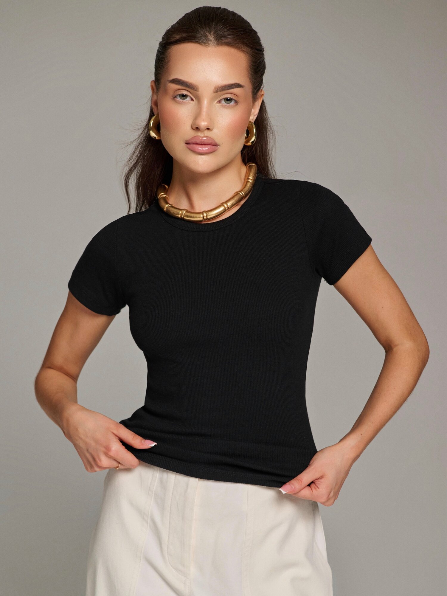 Футболка в рубчик